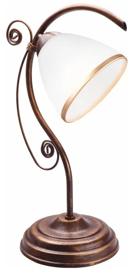 Stolní lampa RETRO II 1xE27/60W/230V bronz patina