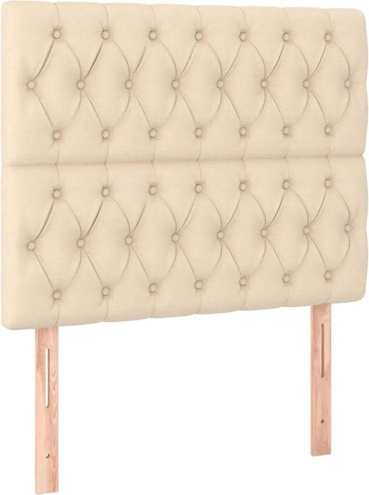 Box spring postel s matrací krémová 100 x 200 cm textil 3137378