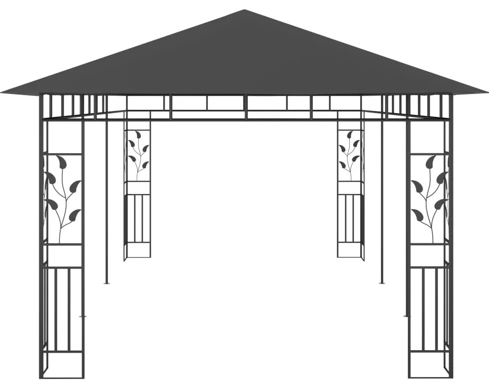 vidaXL Marketos Altán s moskytiérou 6 x 3 x 2,73 m antracitový
