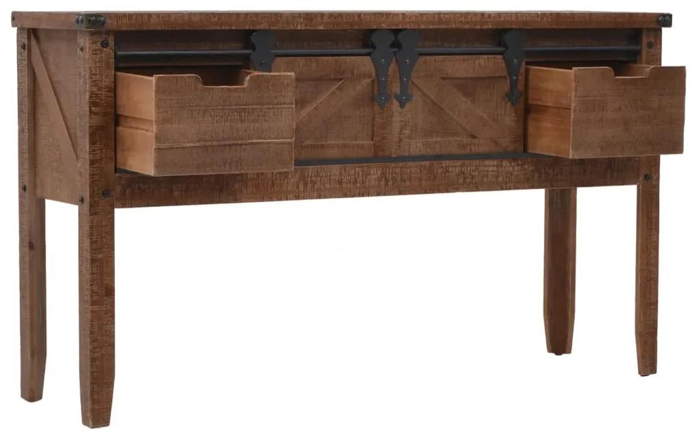 vidaXL Konzolový stolek masivní jedlové dřevo 131 x 35,5 x 75 cm hnědý