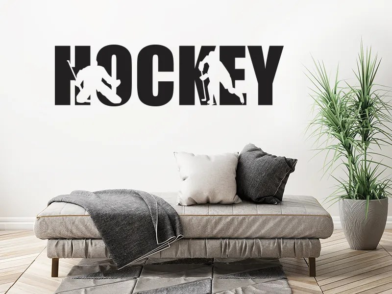 Hockey samolepka na zeď 40 x 11 cm