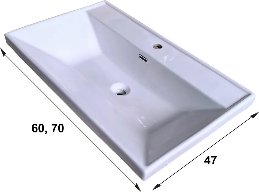 Lavedo Aria Air White 70 koupelnová skříňka s umyvadlem