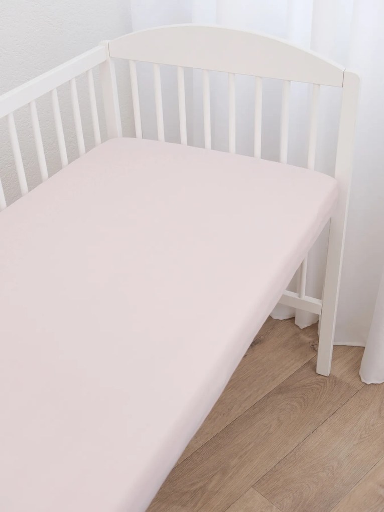 MK Lůžkoviny Jersey prostěradlo do postýlky Classic 70 x 140 cm – starorůžová
