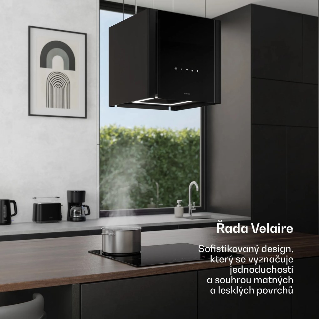 Klarstein Velaire odsavač par s výsuvnou funkcí 40 cm | Elegantní, minimalistický, výkonný | EEC A++ | 601 m³/h