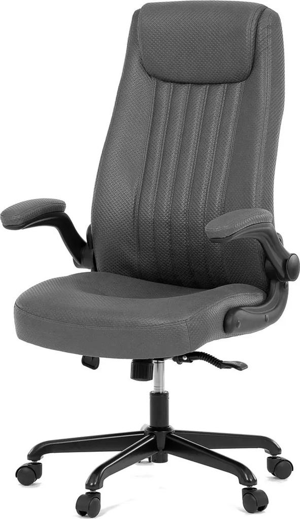 Autronic Kancelářská židle, šedá koženka, kov černá KA-C708 GREY2