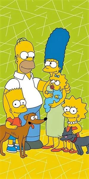 Jerry Fabrics osuška Simpsons family green 02 70x140 cm