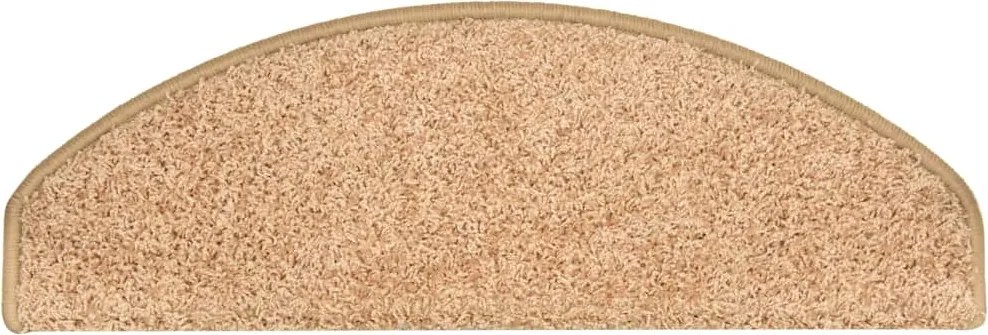 Schodové rohože 15 ks 65 x 21 x 4 cm zlaté, půlkulaté, velké 322379