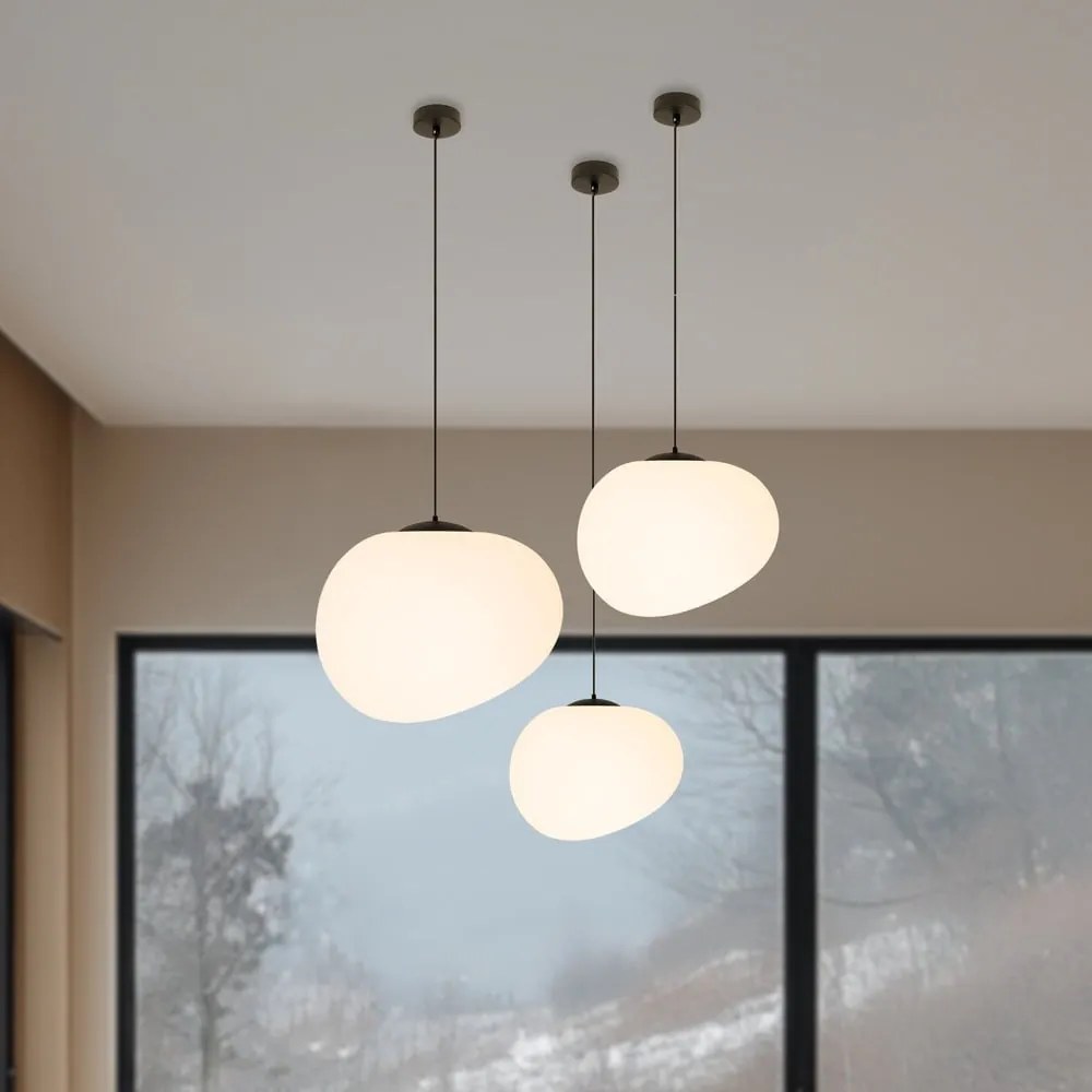 Černo-bílé závěsné svítidlo Stones – Candellux Lighting