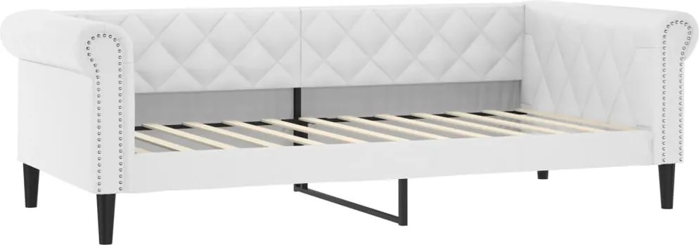 Válenda s matrací bílá 90 x 200 cm umělá kůže 3197720