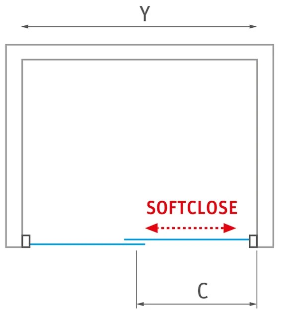 MI DWL / MI DWR 2050 mm 985–1010 Transparent O 1000 Černý elox Levé dveře MI DWL 100205 NPE