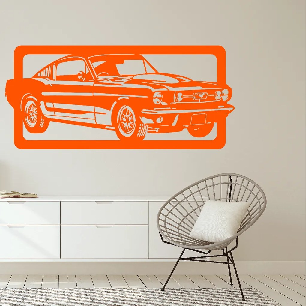 Živá Zeď Samolepka na zeď Ford Mustang Barva: černá