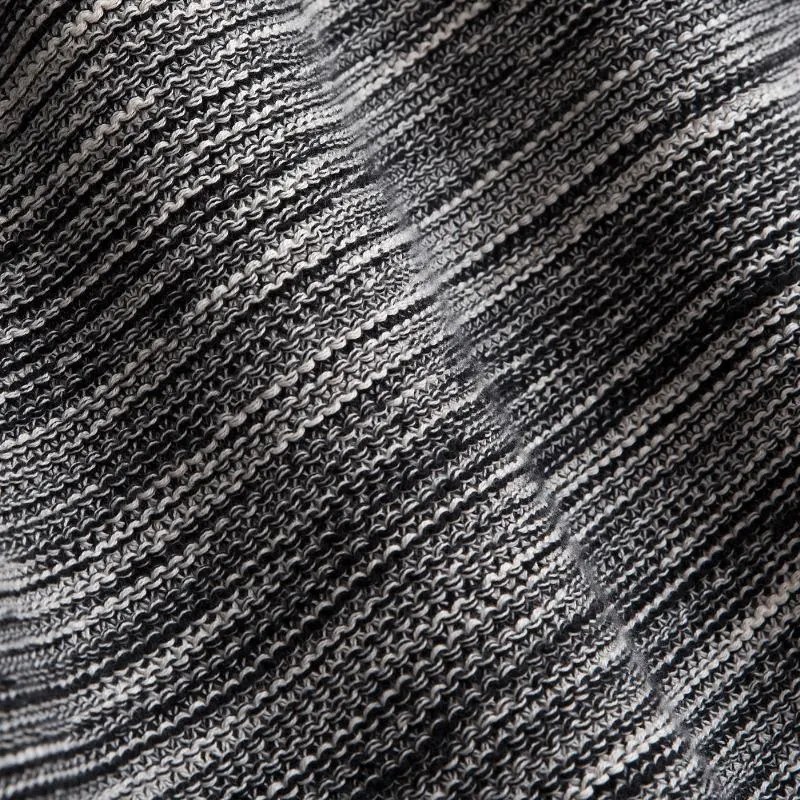 SCANquilt pletený pléd MELANGE melír černá střední 130 x 200 cm