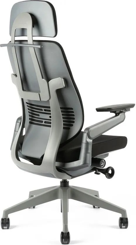 Office Pro Kancelářská ergonomická židle Office Pro KARME — více barev, s podhlavníkem a područkami Modrá F03