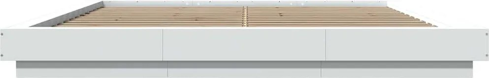 Rám postele s LED osvětlením bílý 180 x 200 cm kompozitní dřevo 3281077