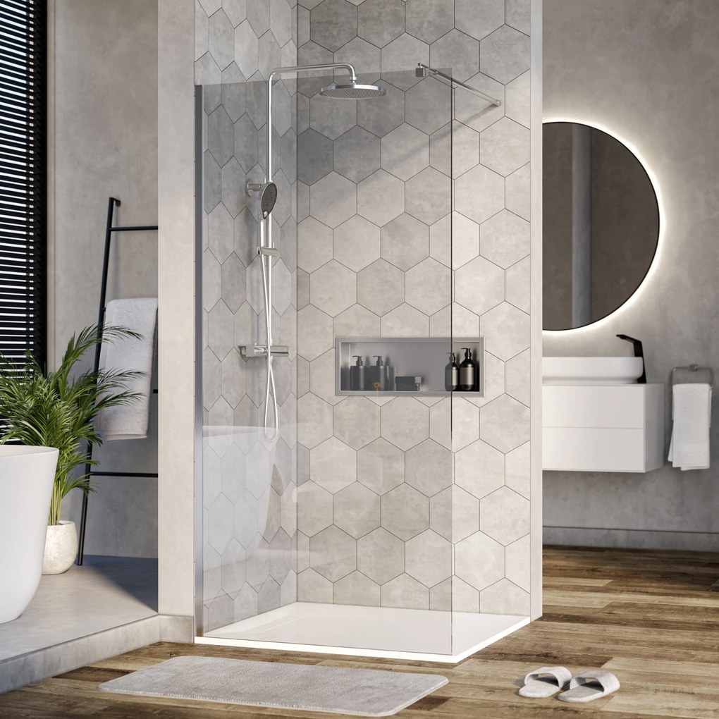 Sprchová zástěna Walk-In EX101 - 10 mm nano čiré sklo - různé šířky