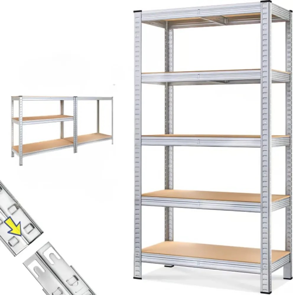 Regál s vysokou nosností HEAVY, max. 875kg, 90x40x180cm, stříbrná Jurhan