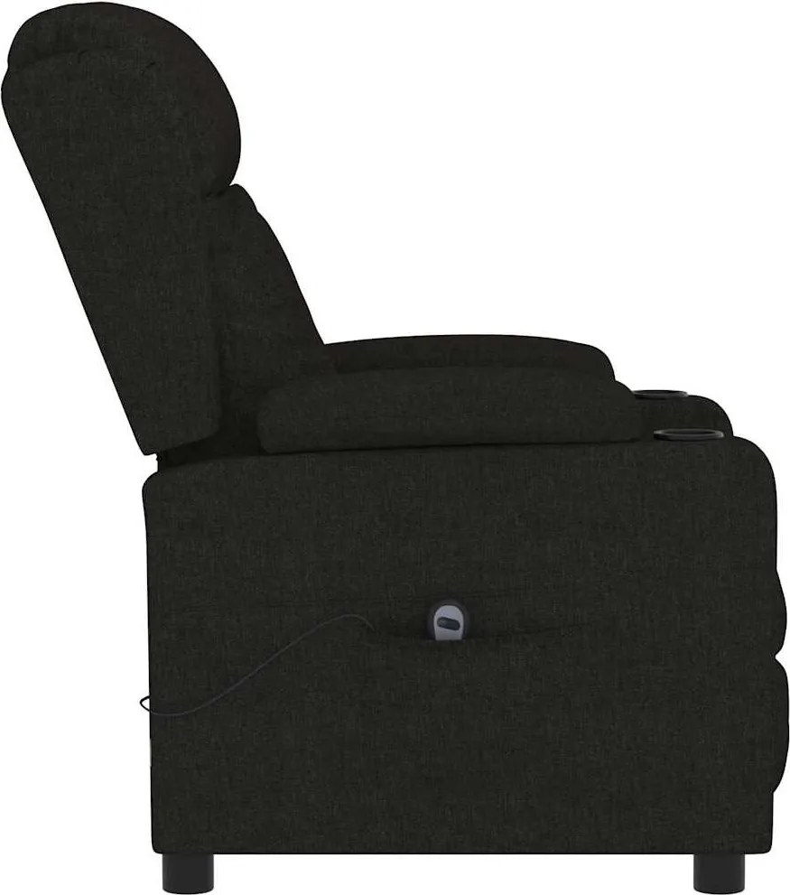Elektrické polohovací křeslo černé textil 3098779