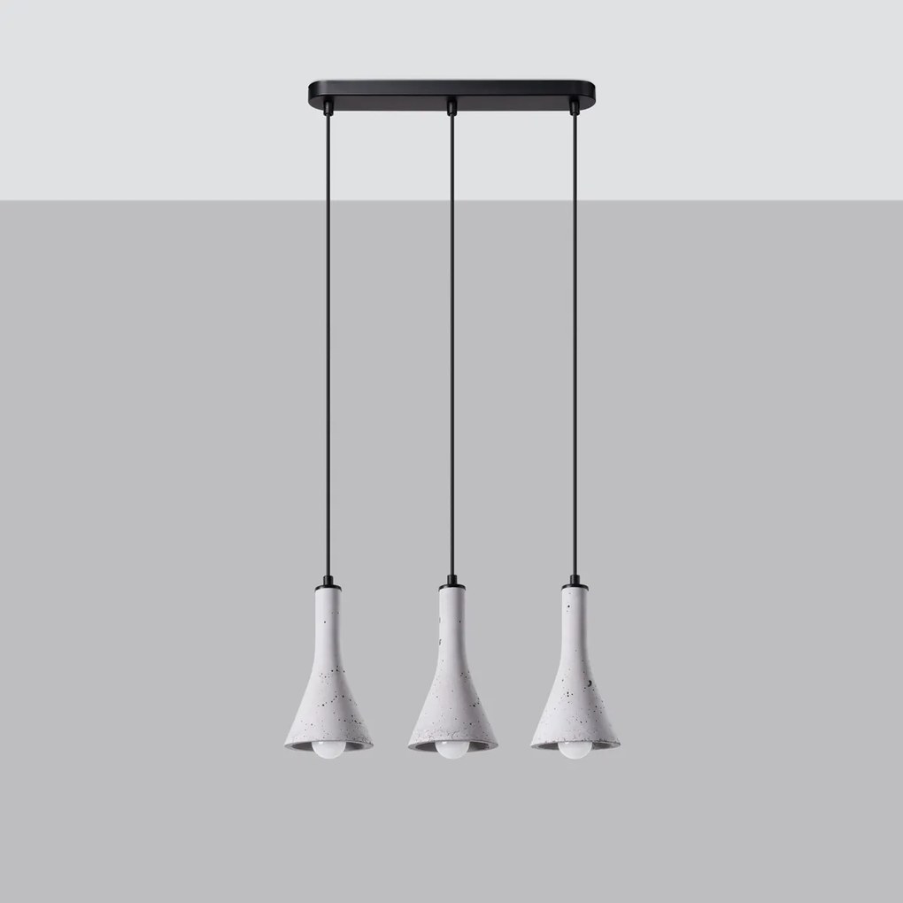 Sollux Lighting Závěsné svítidlo REA 3L beton