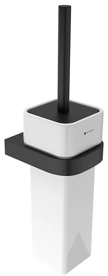 NIMCO NKC 30094K-90 - Nástěnná WC štětka NIKAU bílá/matná černá NKC 30094K-90