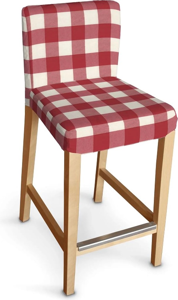 Potah na barovou židli Hendriksdal , krátký barva červená látka vzorované