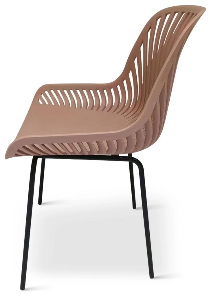 Nábytek Texim Designová židle GABY růžová - set 4 ks