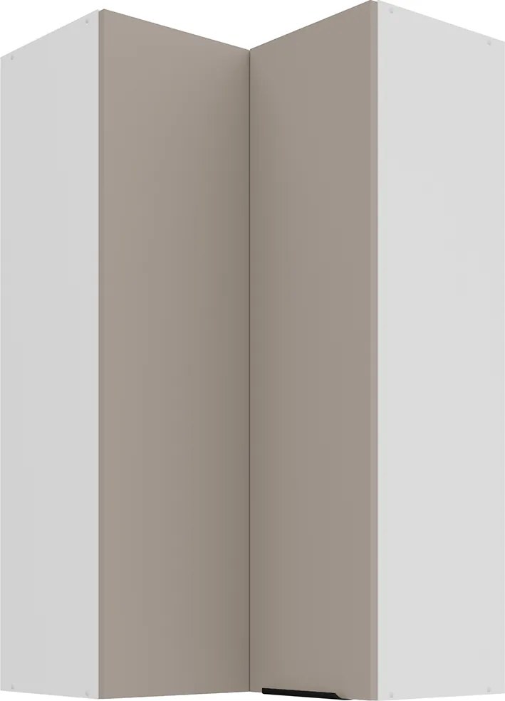 ARIA lb | horní kuchyňská skříňka 60x60 GN-108 2F (90°) rohová s policemi | EXTRA VYSOKÁ | 60x60 cm | bílá/béžová