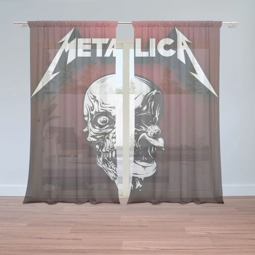 Sablio Záclony METALLICA Death metal: 2ks 150x250cm
