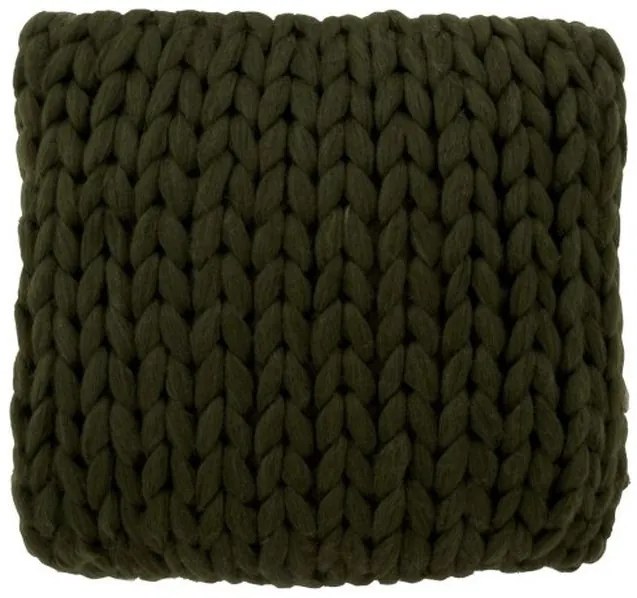 Pletený zelený polštář Tricot green - 40*40 cm