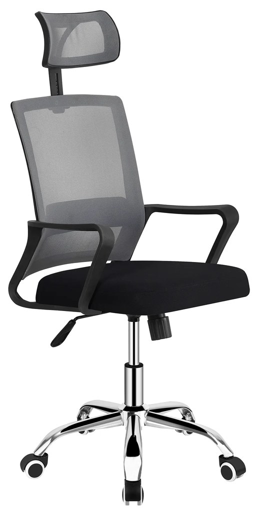 Ergonomická kancelářská židle TIVON - šedá síťovina