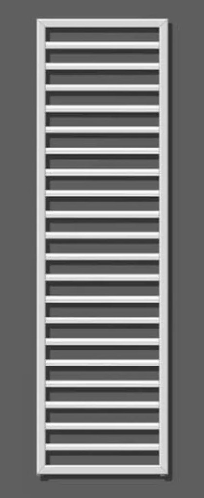 Zehnder Subway - Koupelnový radiátor 155x45 cm, rovný, středové připojení 5 cm, bílý lak SUB-150-045