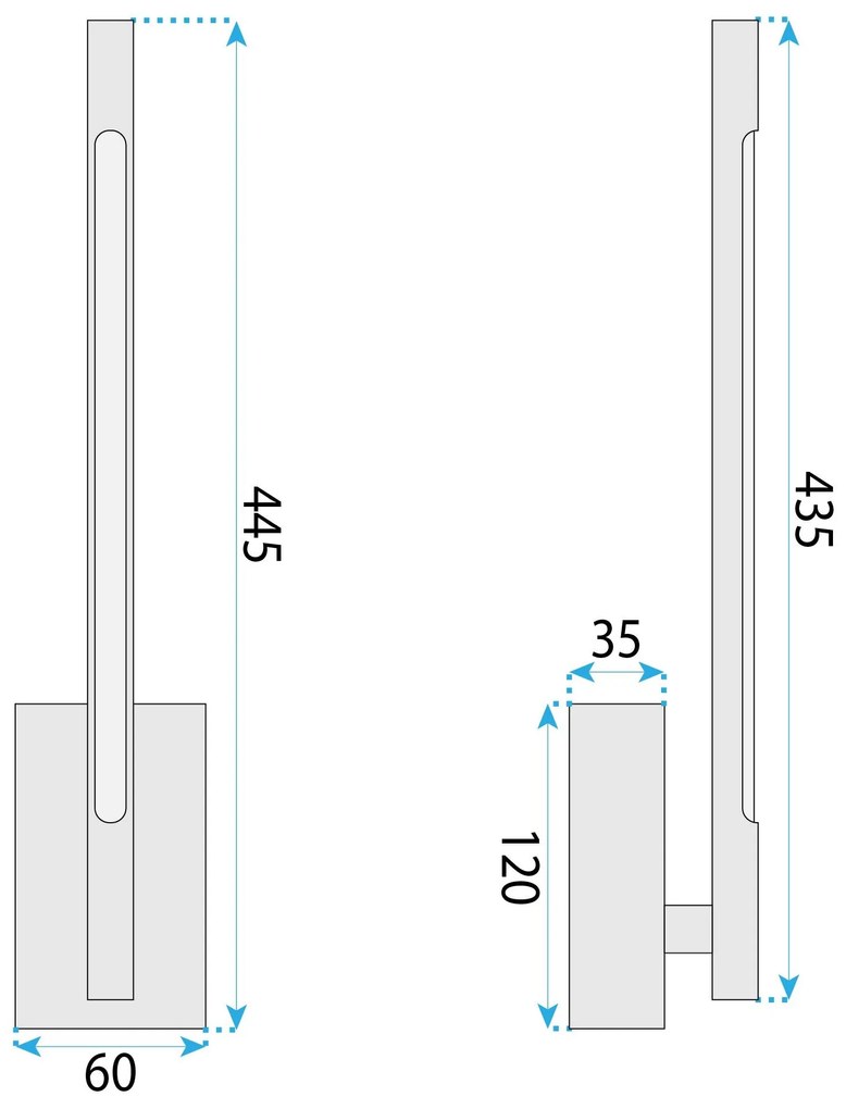 Toolight Toolight, LED nástěnné svítidlo 4W, 4000K, 500lm, APP1799-W, zlatá lesklá, OSW-08981