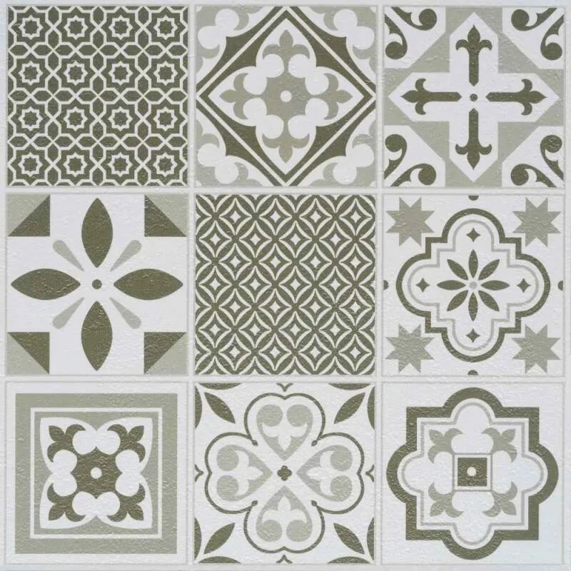 Vinylový samolepící čtverec Oriental Tiles green 30,5x30,5cm