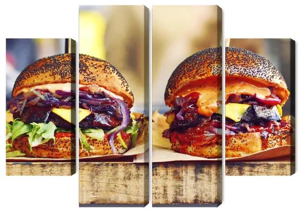 Vícedílný obraz Veganské Hamburgery Nedostatek Nedostatek Plátno Canvas 200x150