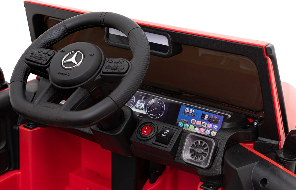 Ramiz Elektrické auto Mercedes AMG G63 pro děti červené + dálkové ovládání