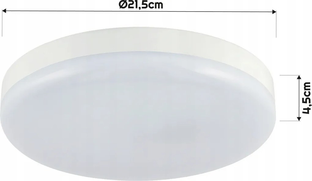 BERGE LED stropní svítidlo s pohybovým senzorem 15W - IP40 - neutrální barva