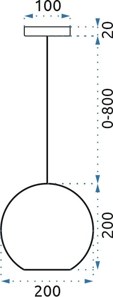 Toolight - Závěsné svítidlo ze skla s křišťály APP600-1CP, černá, OSW-09672