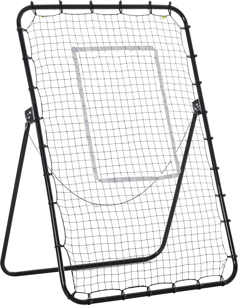HOMCOM Football Rebounder Skládací fotbalová branka Rebound Wall 123x73x1785 cm 4 nastavitelné stupně černá pro trénink a zábavu | Aosom.de