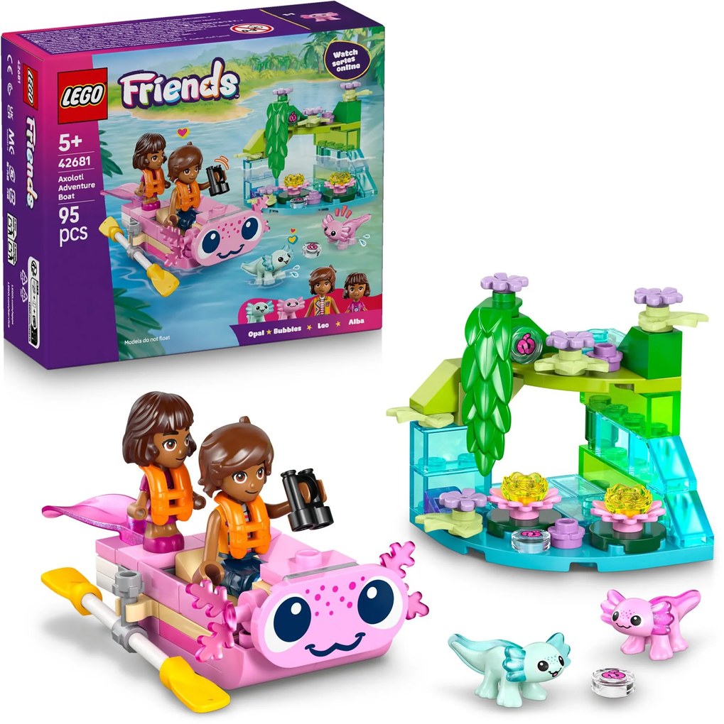 Lego® friends 42681 dobrodružný člun s axolotly 5702018060384