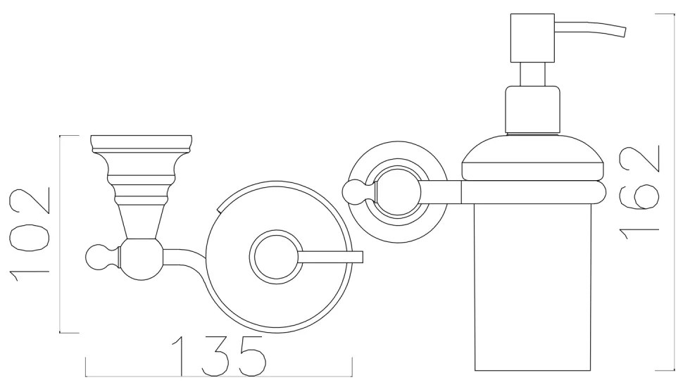 Sapho DIAMOND dávkovač mýdla 200ml, mléčné sklo, chrom 1317-19