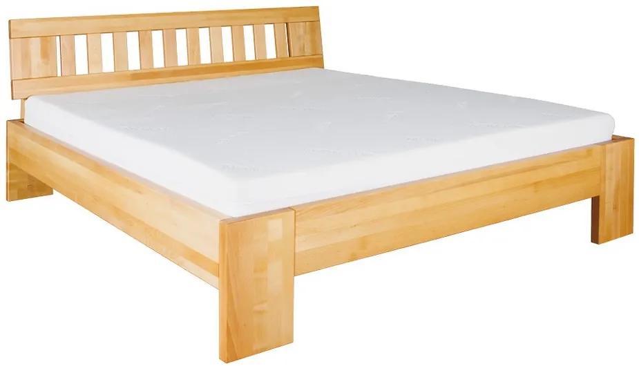 Drewmax LK193 140x200 cm dřevěná postel masiv buk dvojlůžko