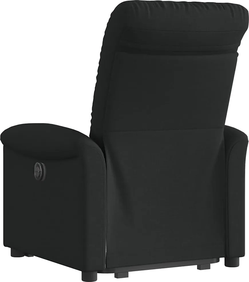 Zvedací polohovací křeslo černé textil 3303256
