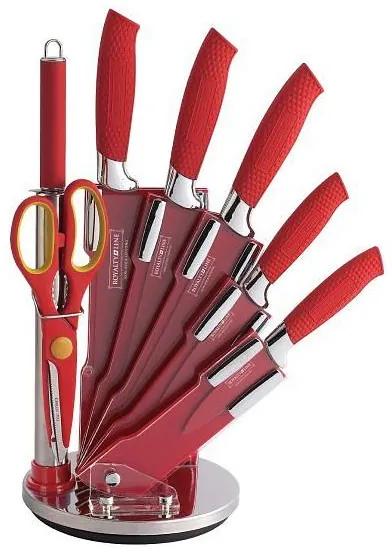 8dílná sada kuchyňských nožů Royalty Line RL-RED8W - červená