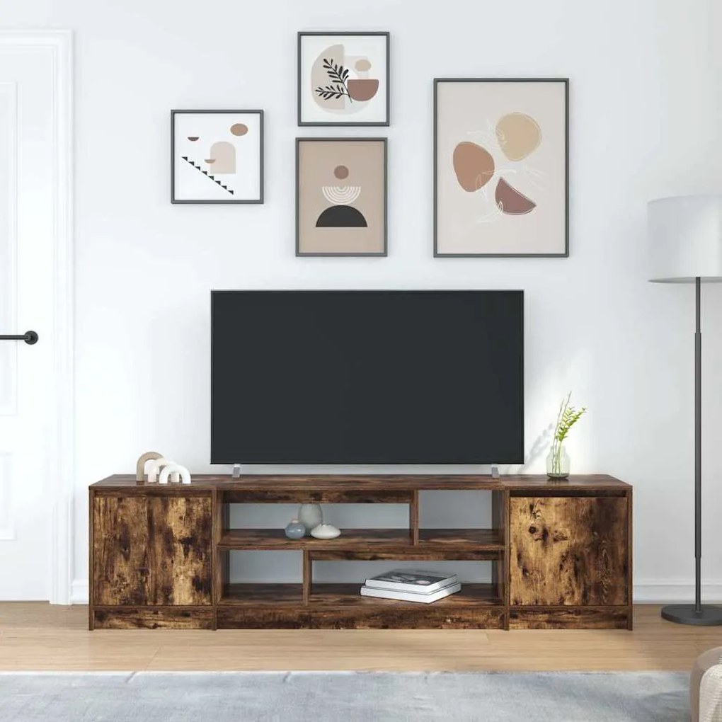 TV skříňka kouřový dub 188,5x41x50 cm kompozitní dřevo 3328421