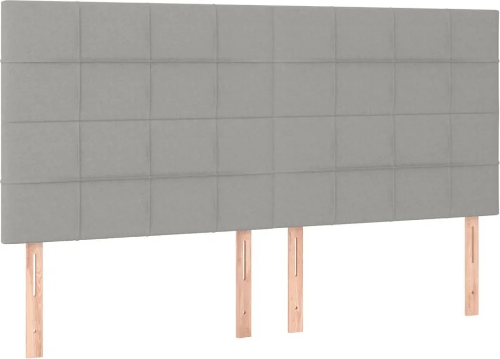 Box spring postel s matrací světle šedá 160 x 200 cm textil 3136605