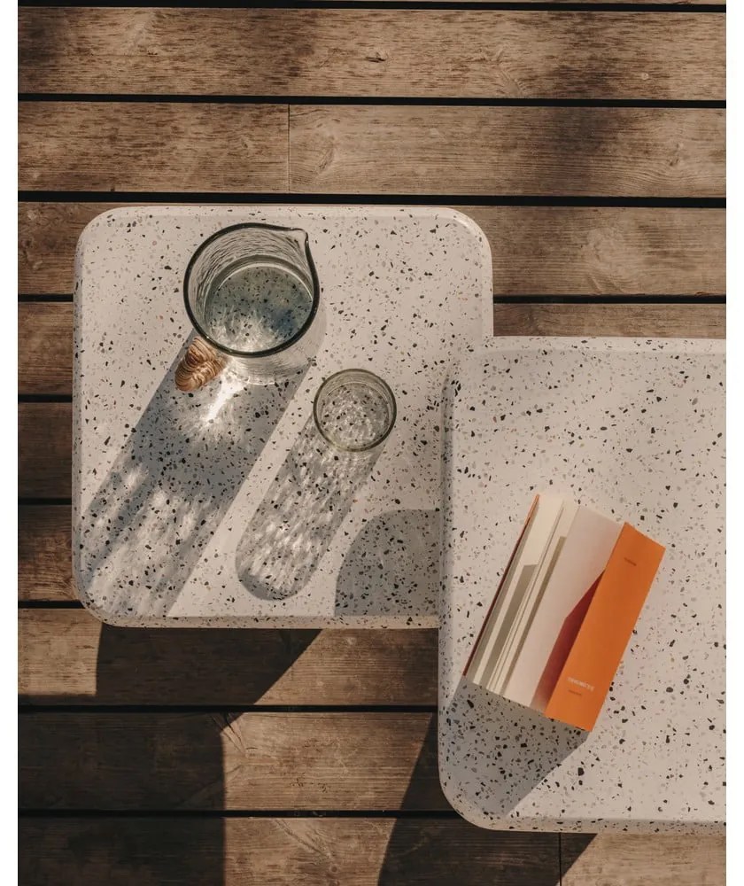 Terrazzo zahradní konferenční stolek 48x48 cm Saura – Kave Home