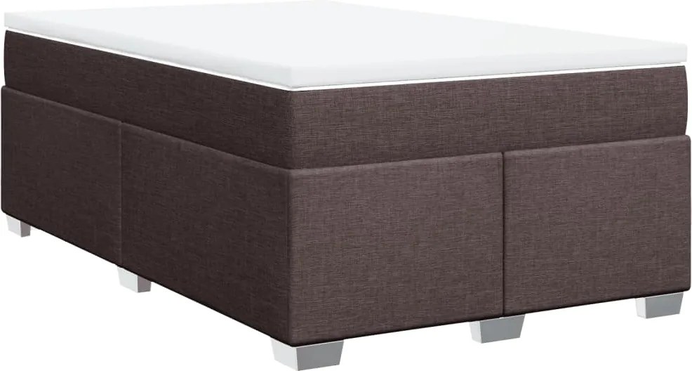 Box spring postel s matrací tmavě hnědá 120x190 cm textil 3285119