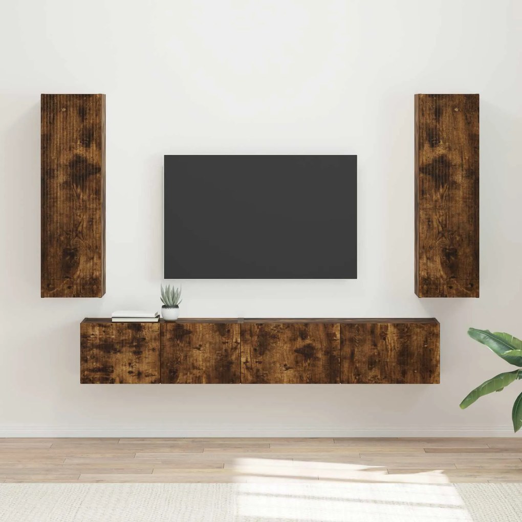 Sestava TV skříněk 3 ks Kouřový dub Kompozitní dřevo 3408984
