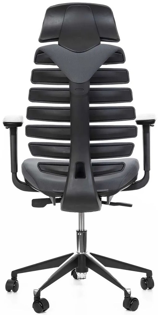 MERCURY Ergonomická kancelářská židle LOMAX - šedá látka / nosnost 150 kg