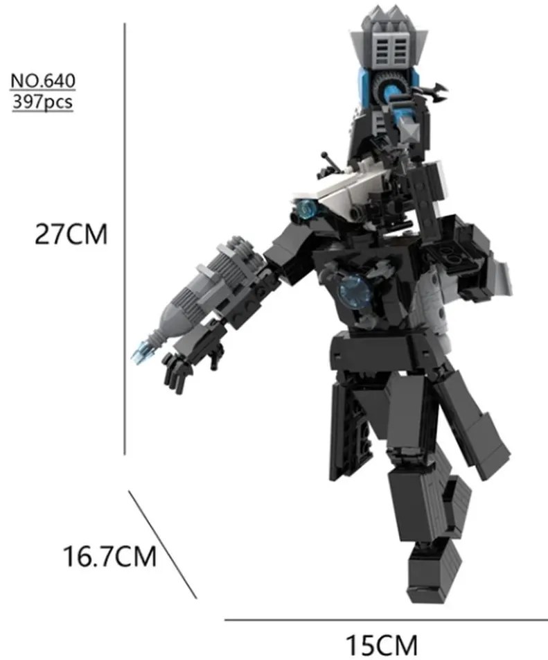 Skibidi Toilet figurky - stavebnice Varianta: č. 640 - 397 ks
