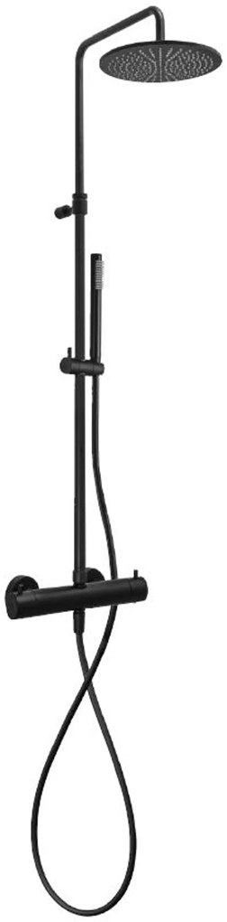 Paffoni - Sprchový set Mini Birillo 225 s termostatem, černá mat ZCOL638LIQNO